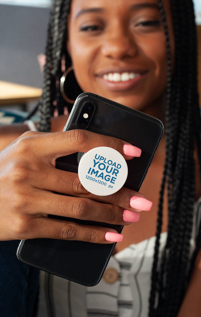 Placeit - Phone Grip Template with Cool Alien Graphics