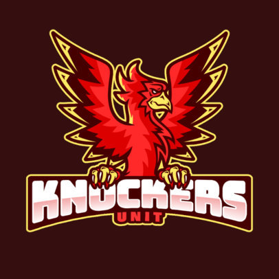 Placeit - Gaming Logo Template Featuring a Phoenix Illustration