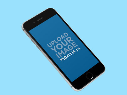 Placeit - Mockup of an iPhone 6s Angled Over a Transparent Background