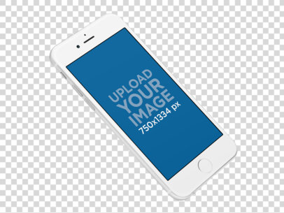 Placeit - Floating Angled Golden iPhone 7 Over Transparent Background ...