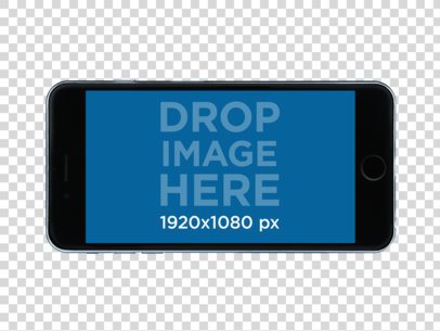 Placeit - Mockup Featuring a Black iPhone in Landscape Position and a Piano