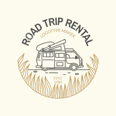Placeit - Cool Logo Template for a Camper Rental Company