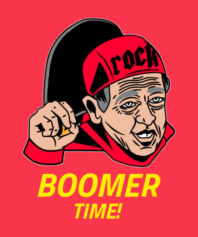 Placeit - T-Shirt Design Maker Featuring a Graphic Roasting the Boomer ...