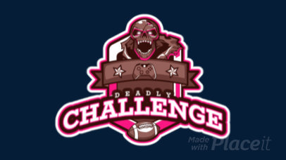 Placeit - eSports Logo Maker Featuring an Evil Skull Clipart