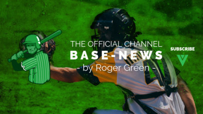 Placeit - Baseball-Themed YouTube Banner Template for a Sports Channel