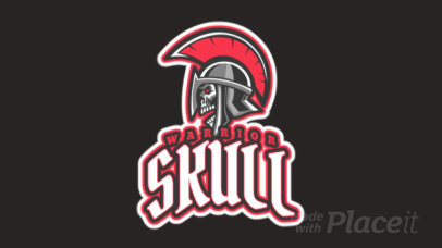 Placeit - Illustrated Gaming Logo Template Featuring a Skull with a ...