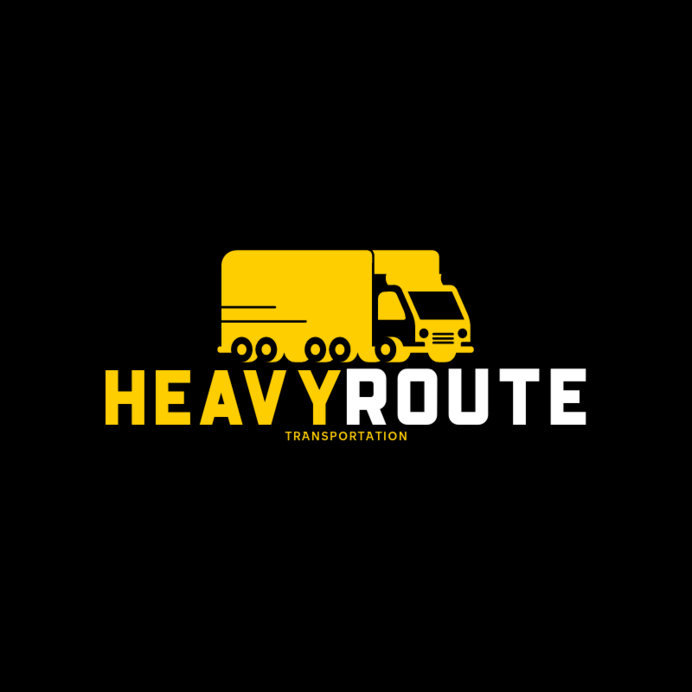 Placeit - Transportation Service Logo Template Featuring a Truck Graphic