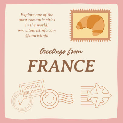 Placeit - Instagram Post Template with a Postcard Style Featuring City ...