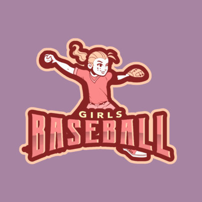 Placeit - Logo Template for a Female Baseball Team