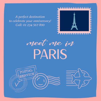Placeit - Instagram Post Template with a Postcard Style Featuring City ...