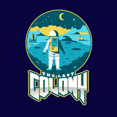 Placeit - Space-Themed Logo Maker for Gamers With an Undead Astronaut ...