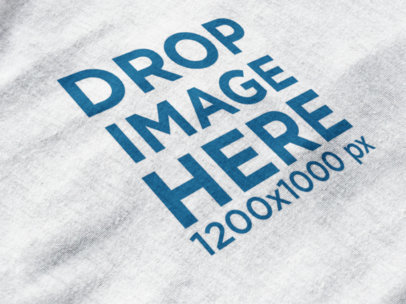 Placeit - T-Shirt Close-Up Mockup of a Cotton Tee