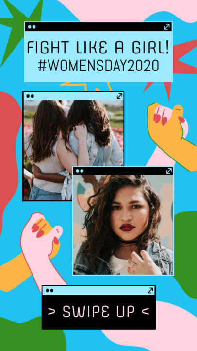Placeit - Instagram Story Generator for Women's Day with Colorful Plant ...