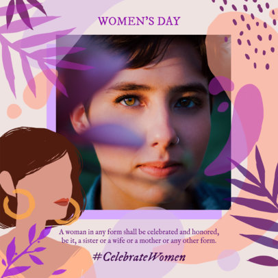 Placeit - Women's Day Instagram Post Creator with a Powerful Quote