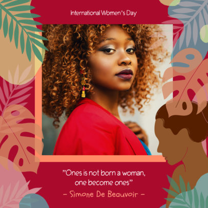 Placeit - Instagram Post Template with a Colorful Design for Women's Day