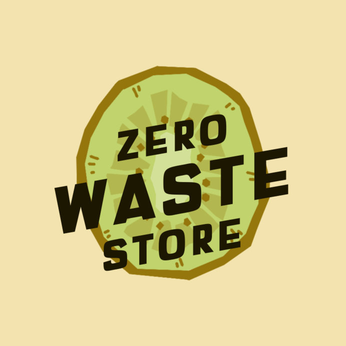 Placeit - Illustrated Logo Template for a Zero-Waste Store