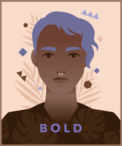 Placeit - Non-Binary-Themed T-Shirt Design Template Featuring Cool ...