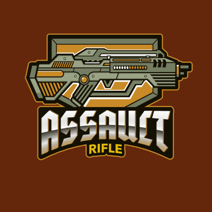 Placeit - Logo Creator Featuring a Video-Game Assault Rifle