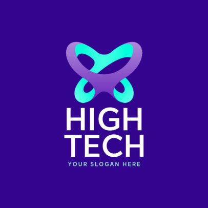 Placeit - High Tech Company Logo Maker Featuring an Abstract Icon and a ...