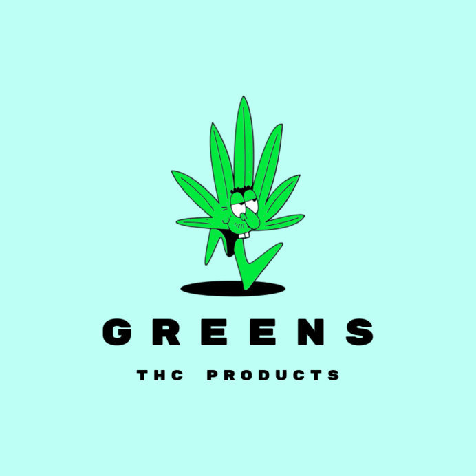 Placeit - Logo Template for THC Products Featuring a Weed Cartoon