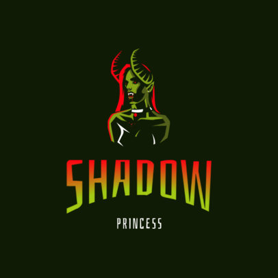 Placeit - Gaming Logo Template Featuring a Demon Character