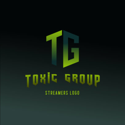 Placeit - Monogram Logo Maker for Gamers Featuring a Lightning Bolt