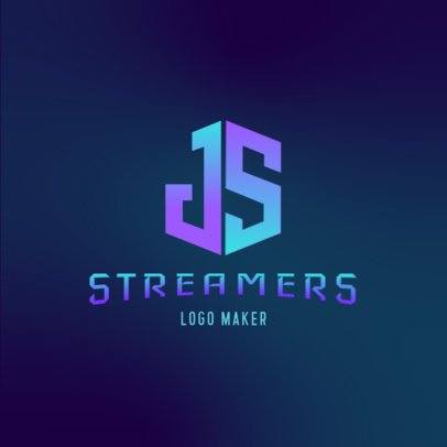 Placeit - Gaming Logo Template Featuring Gradient Monograms