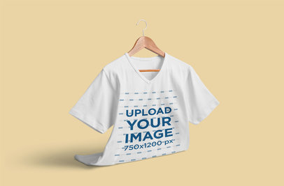 Placeit - Mockup of a Women's Tee on a Clothes Hanger