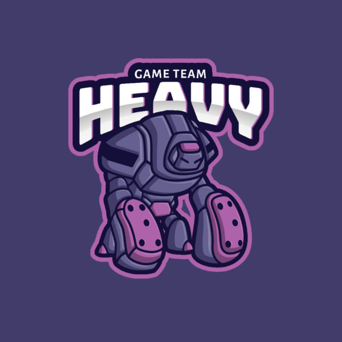 Placeit - Gaming Logo Template with a Big Robot Illustration