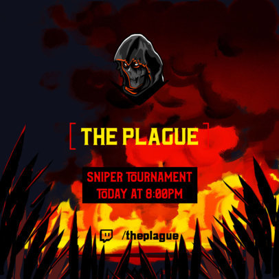 Placeit - Gaming Instagram Post Maker with Flaming PUBG-Inspired Graphics