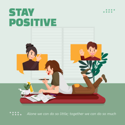 Placeit - Illustrated Instagram Post Design Maker Featuring People ...