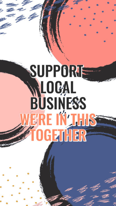 Placeit - Instagram Story Template Calling for a Local Business Support