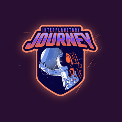 Placeit - Space-Themed Gaming Logo Template