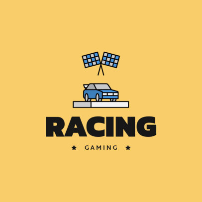 Placeit - Gaming Logo Generator Featuring a Racing Car Illustration