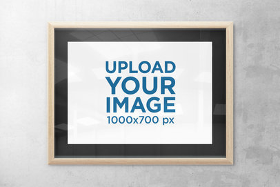 Placeit - Mockup of an Art Print Frame in a Gallery