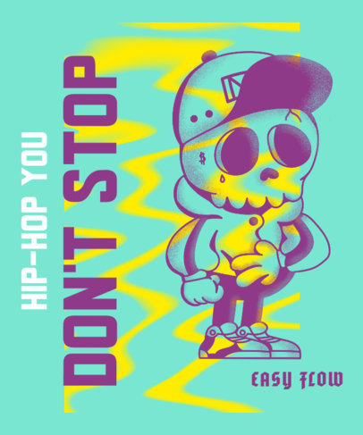 Placeit - Cartoon T-Shirt Design Template with an Uncool Girl Graphic