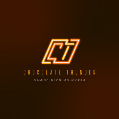 Placeit - Gaming Logo Maker Featuring Neon Monograms