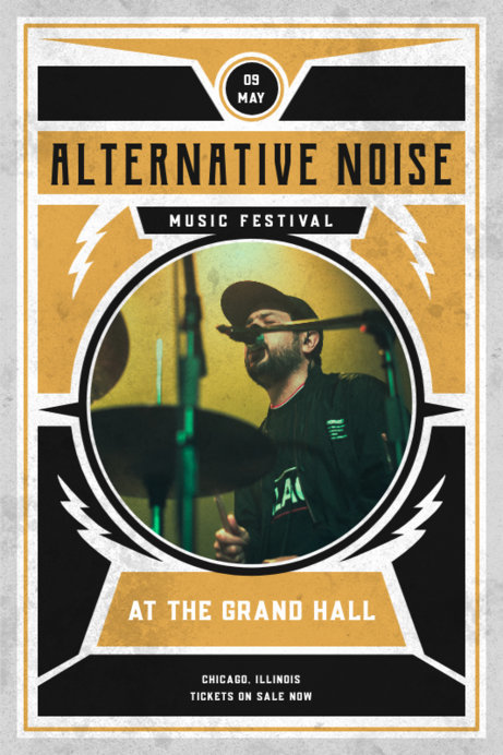 Placeit - Poster Design Creator for an Alternative Band's Festival