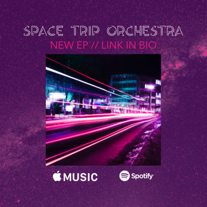 Placeit - Instagram Post Design Template for a New Album Announcement