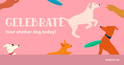 Placeit - Facebook Post Maker with Dog Illustrations of an Animal Party