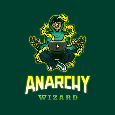 Placeit - Gaming Logo Generator With an Evil Hacker Illustration