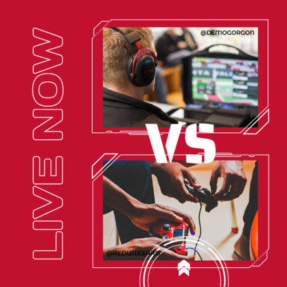 Placeit - Instagram Post Template for a Live Gaming Match