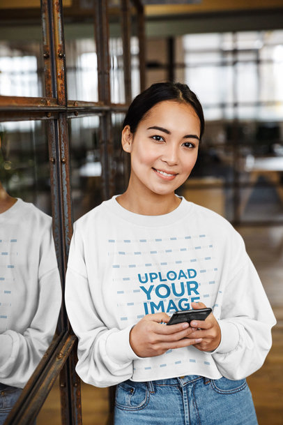 Placeit - Sweatshirt Mockup Featuring a Woman with Crossed Arms