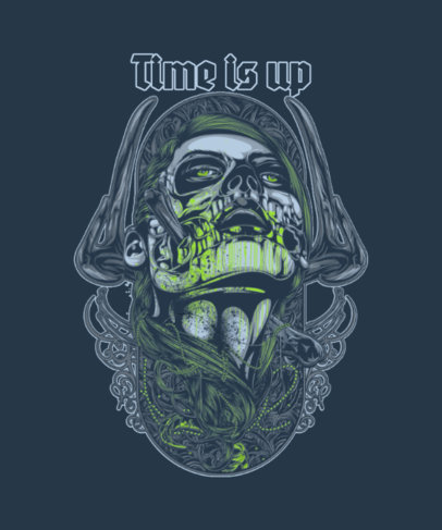 Placeit - T-Shirt Design Template with Dark and Complex Illustrations