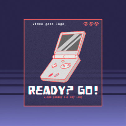 Placeit - Logo Generator Featuring a Retro Handheld Gaming Console