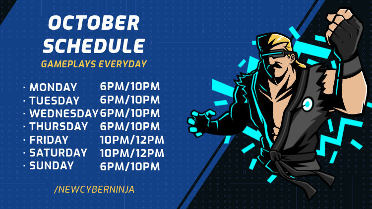 Placeit - Twitch Banner Maker with a Streaming Schedule and Illustrated ...