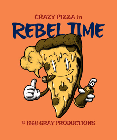 Placeit - T-Shirt Design Template Featuring Old-School-Styled Cartoons