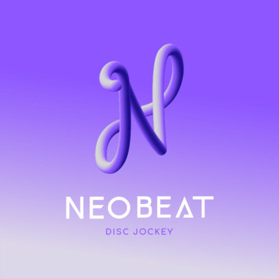 Placeit - Logo Maker Featuring a Neon Monogram