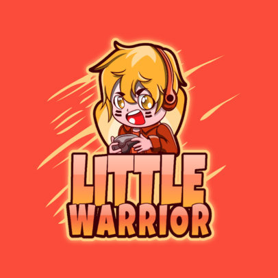 Placeit - Online Logo Maker Featuring a Chibi Gamer Girl
