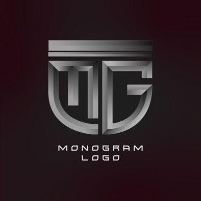 Placeit - Logo Maker for Gamers Featuring a Shield Monogram